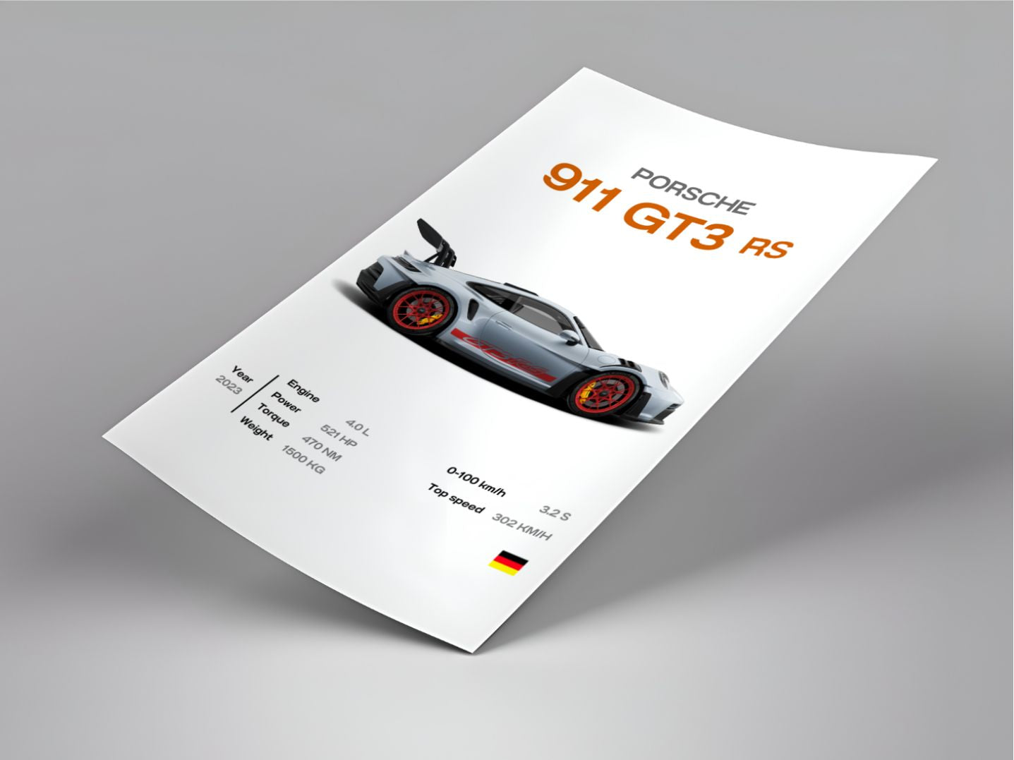 Porsche 911 GT3 RS - Poster – WallPoster